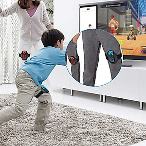 RHOTALL Leg Strap for Nintendo Switch Sports/Ring Fit Adventure, OLED Model Joy Con Controller Game Accessories, Adjustable Elastic Sport Movement Leg Band- 2 Pack