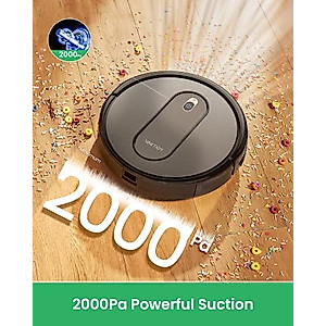 Vactidy Nimble Robot Vacuum Cleaner, 2000Pa Strong Suction Robotic Vacuums, Super Slim, Quiet, Schedule Setting, Self-Charging, App/WiFi/Alexa/Siri Control, Ideal for Hard Floor, Carpet, Pet Hair