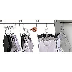 Magicool Hanger 4 Pack Update Metal Magic Cascading Hanger Space Saving Hangers Closet Organizer Clothes Organize Space Saver