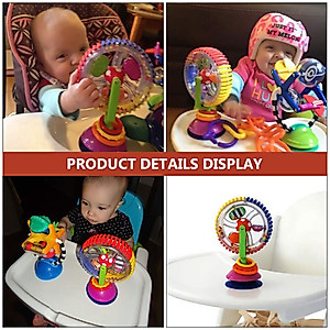 Toyvian High Chair Toy Baby Ferris Wheel Toy Suction Cup Newborn Spinner Activity Toy Newborn High Chair Rattle Interactive Development Educational Toy for Feeding Plaything, Early Development