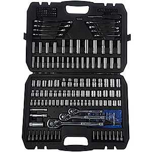 Amazon Basics Mechanic's Tool Socket Set With Case, 201-Piece