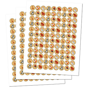 324 Woodland Creatures Kisses Labels, Forest Animals Kisses Stickers for Baby Shower or Birthday Party Decorations, Unises Kisses Stickers Kisses Labels, Envelope Sealer. Made in USA