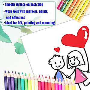 20Pack Foam Core Board, 11"x15" White Foam Board, 3/16" / 5MM Thick Mat Foam Board Center, Backing Boards for Mounting Photographs and Artwork, 3-D Modeling, Signage, Poster Making