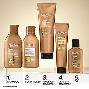 REDKEN All Soft Moisture Restore Leave-In Treatment | Hyaluronic Acid Primer| Treatment for Dry and Brittle Hair | Humidity, Heat and Frizz Protection | For Soft and Smooth Hair | 5.1 Fl Oz