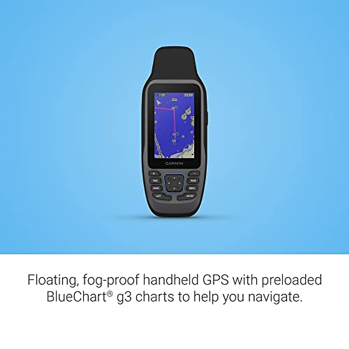 Garmin GPSMAP 79sc, Marine GPS Handheld Preloaded With BlueChart g3 Coastal Charts, Rugged Design and Floats in Water