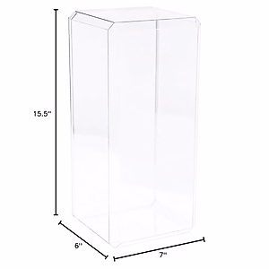 Pioneer Plastics 576C Clear Plastic Display Case for Large 1:18 Scale Cars, 15.5" W x 7" D x 6" H (Mailer Box)