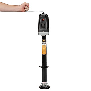 FulTyme RV 2100 Electric Trailer Jack – 3,500 Load Capacity – 12V Operation with Manual Override