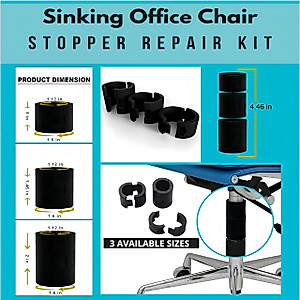 Splendshop Sinking Office Chair Repair Kit 3 Pcs Multiple Lengths Parts Easy to Install Universal Fit