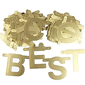 Gold Custom Banner Letter Banner Customizable Letters Symbols Banner Make Your Own Banner DIY Letters Birthday Wedding Baby Shower Christmas Party Decoration