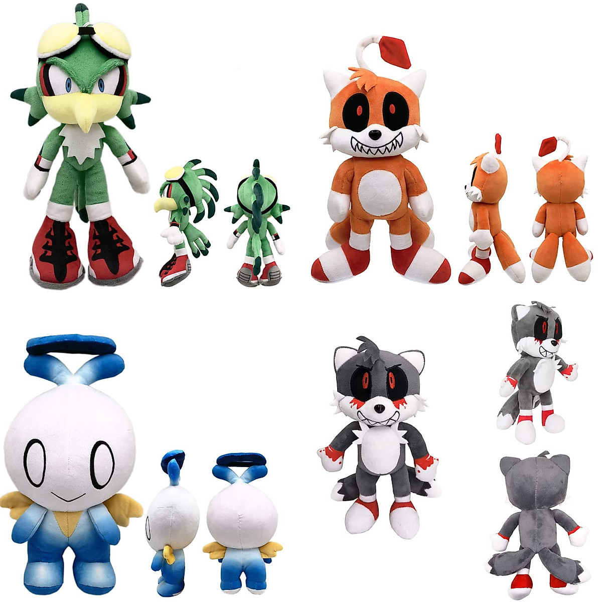 30cm/11.8inch Blood Sonic.exe Plush Toy, Evil Sonic Stuffed Plush Doll, Dark Sonic Plush, from Popular Sonic Games, Green Sonic Toys for Birthday Gifts Game Fan