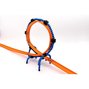 Trackipede Big Bag Building Set - Compatible with Hot Wheels Track and Playsets, Creative Track Building Attachment