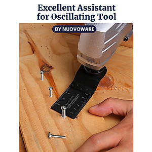 Nuovoware Universal [20PCS] Wood Oscillating Saw Blades, 1-3/8” Metal Quick Release Multitool Kit Compatible with Fein Multimaster Craftsman Rockwell Bosch Ryobi Worksite