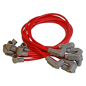 MSD 31659 Super Conductor Spark Plug Wire Set,Small Block Chevy, Socket Dist. Cap