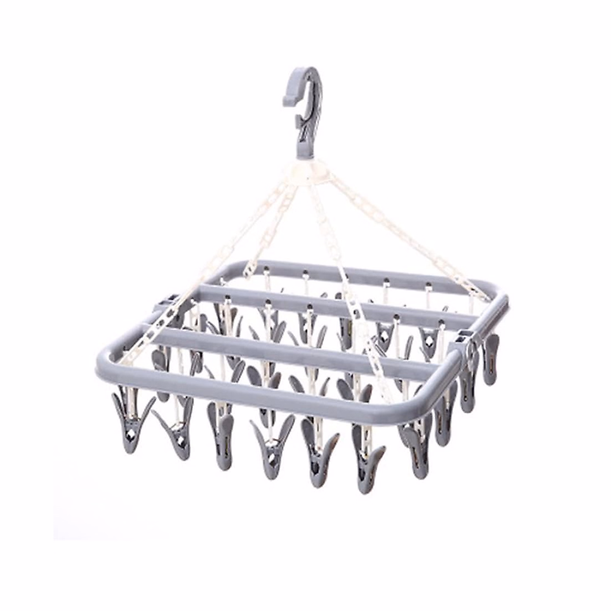 Clothes Drying Rack, 32 Clips Laundry Drying Rack Folding Sock Hanger, Underwear Hanger, Clothes Hangers for Drying Towels, Bras, Lingerie, Baby Clothes Laundry Drying Rack Hanger Laundry Drip Hanger