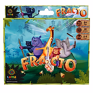 Luma World Fracto Educational Card Game for 8+ Years to Learn Fractions, Mental Math, Memory and Communication, Visual and Number Cards Included, 15 Minutes Game and 2-4 Players, Set of 80 Cards