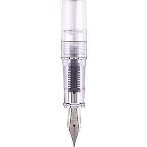 PILOT Prera Fountain Pen, Clear Barrel with Light Blue/Silver Accents, Medium Nib (60822)