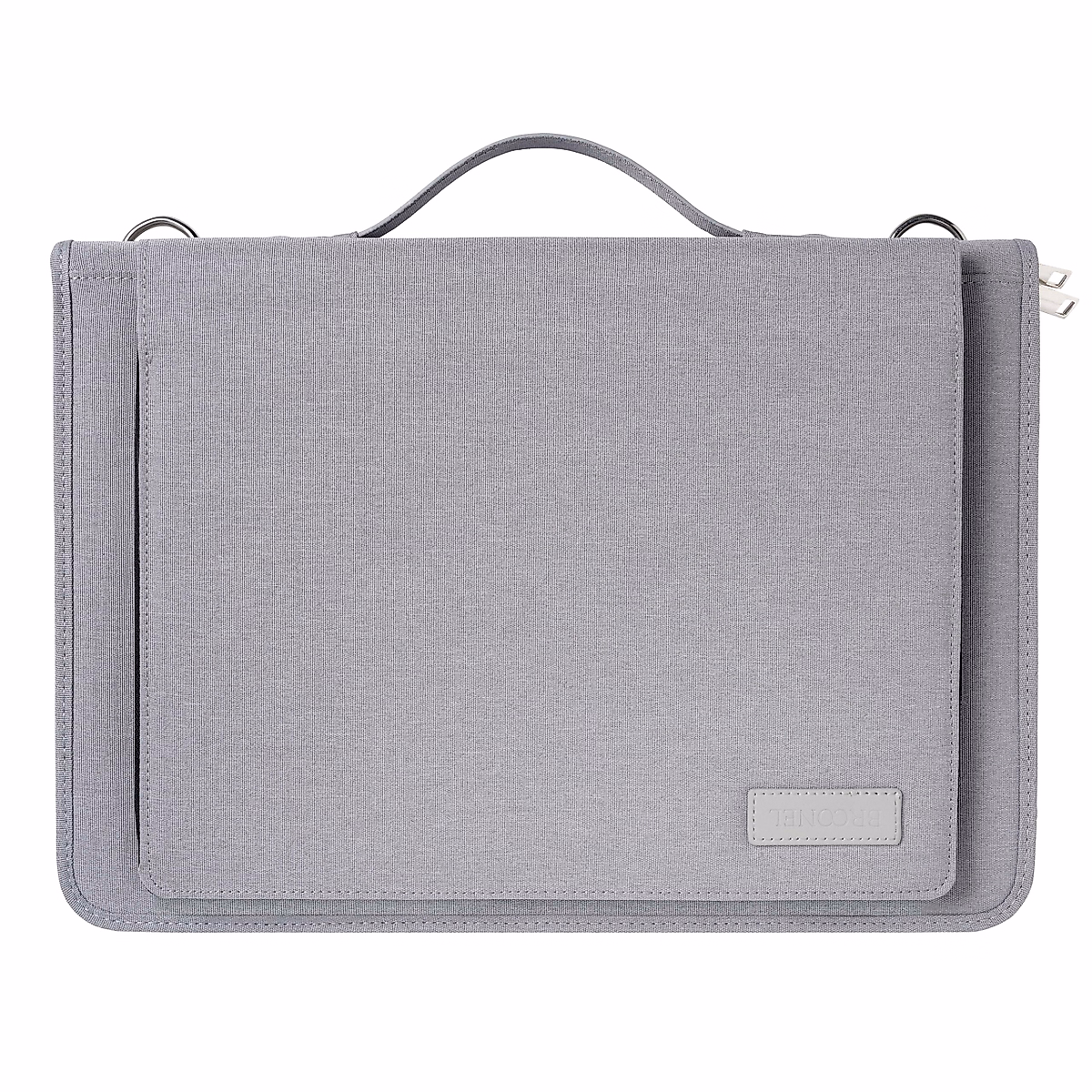 Broonel Grey Leather Laptop Messenger Case - Compatible with Lenovo Yoga 7i Gen 8 16" Laptop
