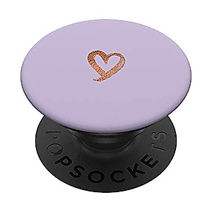 Rose Minimalist Heart Light Pastel Purple PopSockets Swappable PopGrip
