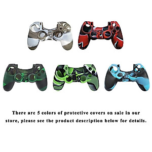 OSTENT Protective Silicone Gel Soft Case Cover Pouch Sleeve for Sony PlayStation 4 PS4 Controller Color Light Green