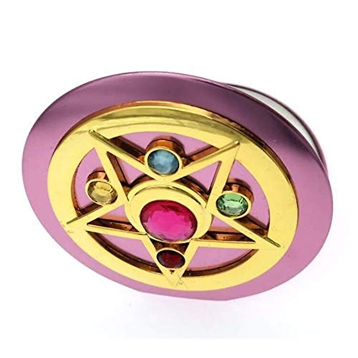 Makeup Compact Mirror Personal Makeup Mirror Portable Travel Handheld Foldable Double Sided Mirror with Crystal Star Miao WU