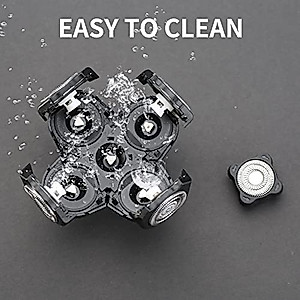 5 Blades Head Shaver Replacement Heads Electric Shaver Head Shaver Universal Replacement Blade Electric Razor Shaver Head for Freedom Grooming Shaver(5D Black)