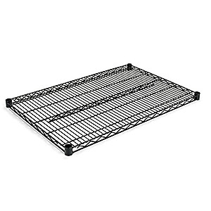 Alera SW583624BL Industrial Wire Shelving Extra Wire Shelves, 36w X 24d, Black, 2 Shelves/Carton