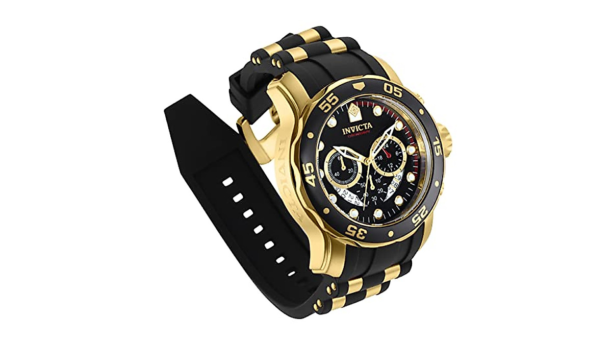 Invicta Men's 6981 Pro Diver Collection Chronograph Black Dial Black ...