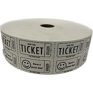 The Ticket Gurus Double Smile Raffle tickets-2000 Double Tickets/roll (4 Random Colors)