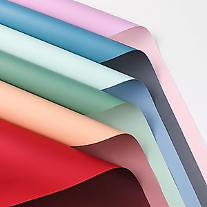 BBJ WRAPS Brown Flower Wrapping Paper, Waterproof Floral Bouquet Wrapping Paper Gift Packaging Florist Wraps, 20 Sheets 23.6x23.6 Inch (Coffee)