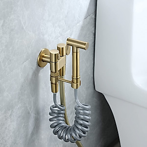 Handheld Bidet Sprayer for Toilet,Brass Baby Cloth Diaper Sprayer Kit with PVC Hose,Bathroom Toilet Bidet Attachment Set for Toilet Cleaning,Chrome