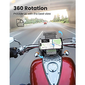 odbowuge Motorcycle Phone Mount Holder - [Triple Shock Protector] Upgrade Bike Phone Mount, Motorcycle Cell Phone Holder Fit iPhone More 4.7-7" Phone