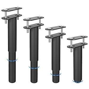 Skuehod Metal Adjustable Bed Legs Replacement Set of 4,Center Support Legs for Steel Bed Frame Slat Support (7"-13")