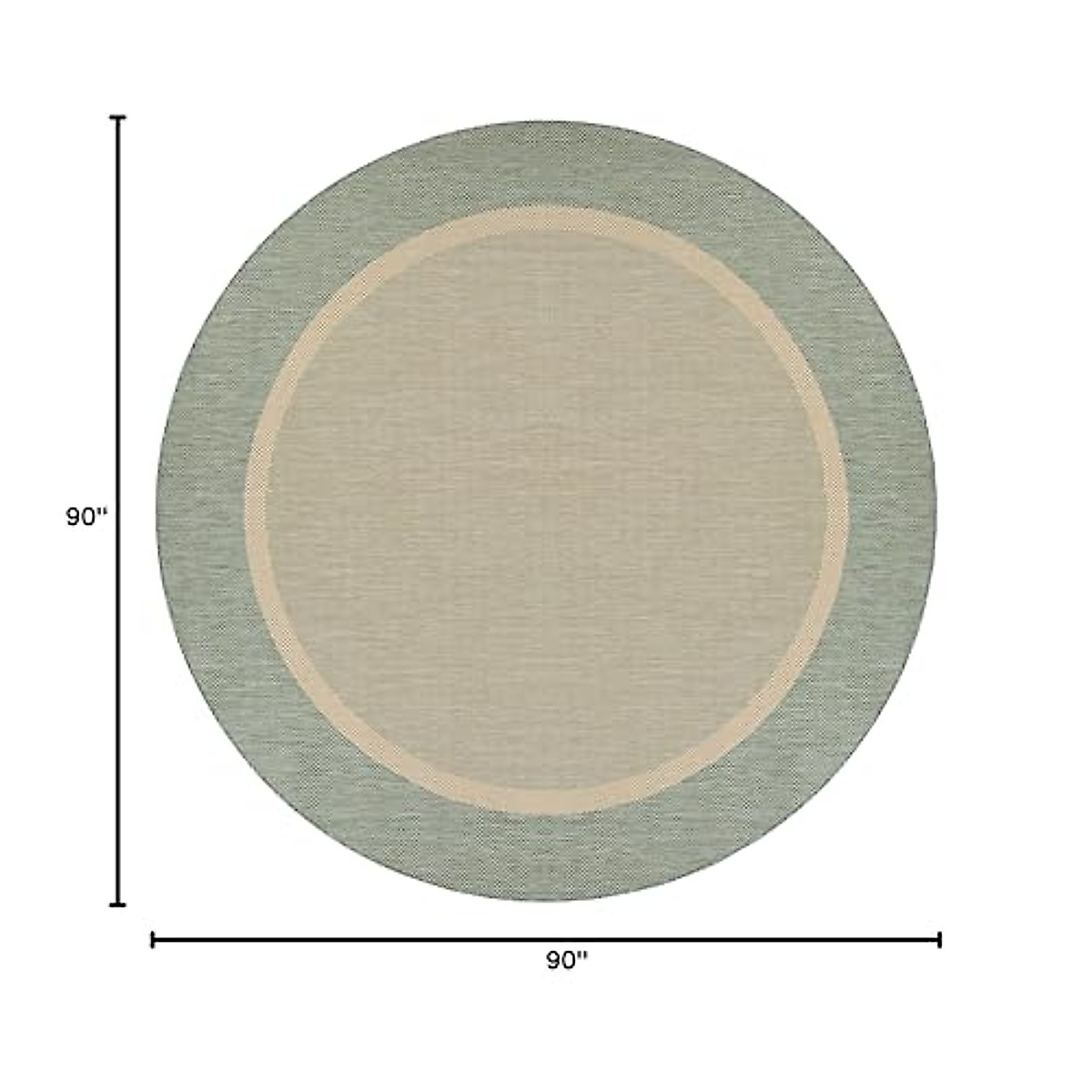 Couristan Styria Texture Area Rug, 7'6" Round, Natural-Green