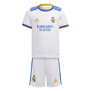 adidas 2021-22 Real Madrid Home Mini Kit - White-Blue-Orange 2T