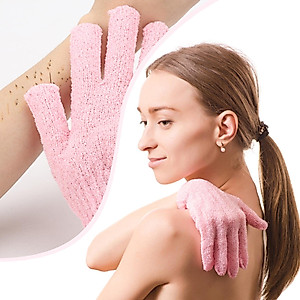 BTYMS 24 Pcs Shower Exfoliating Gloves Hand Exfoliating Glove Body Scrubber Loofah Washing Gloves for Shower, Spa, Massage and Body Scrubs, Dead Skin Cell Remover