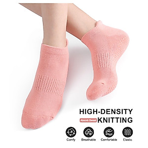 Grip Socks for Women Pilates Non Slip Socks Womens Pilates Socks with Grips for Women Grippers Socks No Slip Socks Women 3pair 3black