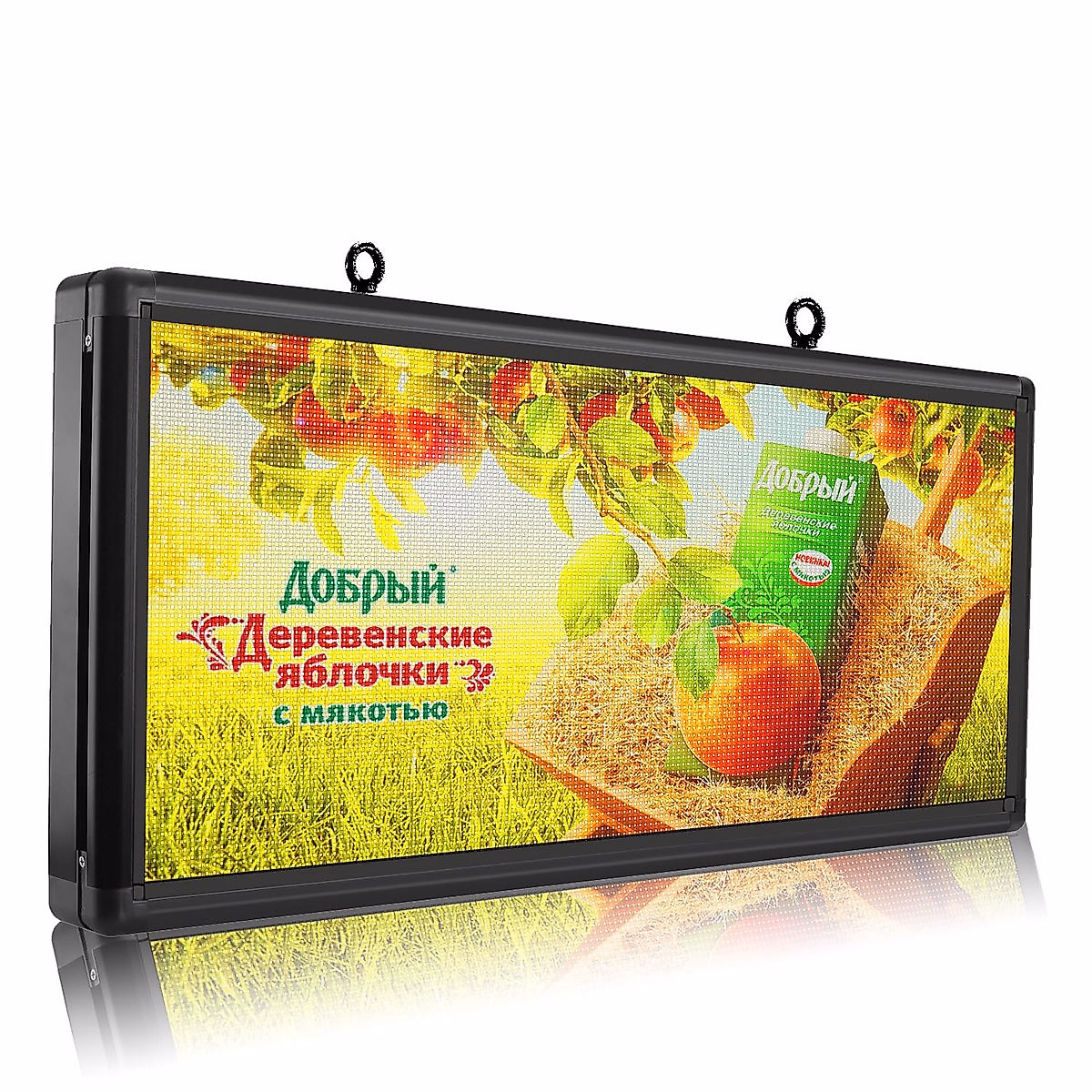 P6 Outdoor Full Color 40'' x 18'' Scrolling LED Display with High Resolution High Brightness images Video led Sign for Advertising (40x18 inch)