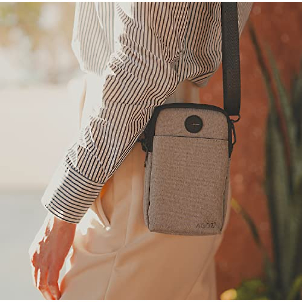 AGOZ Crossbody Bags for Women, Cell Phone Purse Wallet, Sling Bag for Women with Shoulder Strap for Apple iPhone (Gray)