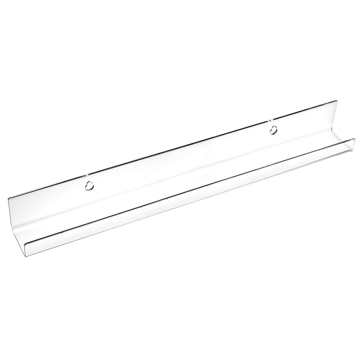 QWORK 15 Inch Invisible Acrylic Floating Wall Ledge Shelf, 6 Pcs, Transparent Wall Mounted Book and Storage Shelves for Nursery, Bathroom, and Kitchen