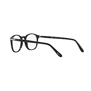 Persol PO3007V Square Prescription Eyewear Frames, Black/Demo Lens, 50 mm