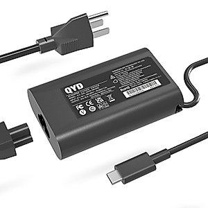 QYD 45W Type-C PD Power Adapter Replacement for USB-C Charger Dell XPS 13 9365 9370 9380,Latitude 7275 7370 5175 5285 5290-2in1 7390-2in1 P82G001 LA45NM150 HA45NM150 0HDCY5 Power Supply Cord