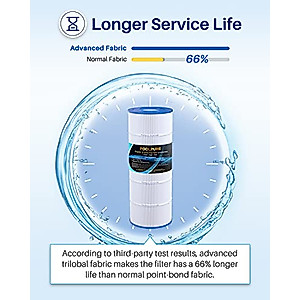 POOLPURE PWWCT200 Replacement Cartridge for Waterway Clearwater II 200, p/n 817-0200N, PWWCT200, Unicel C-8419, Filbur FC-1288 1PACK