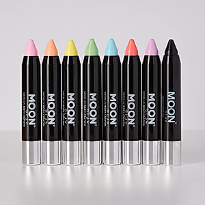 Moon Glow - Neon UV Paint Stick Body Crayon for the Face & Body – Black