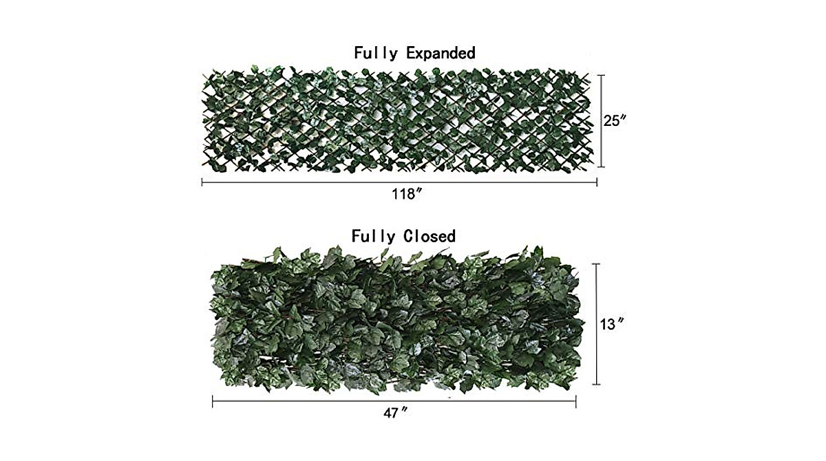 Garden Land Faux Ivy Fence Screen - Expandable Privacy Fence (2PC)