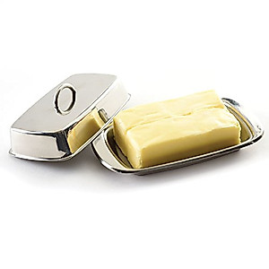 Norpro Stainless Steel Double Covered Butter Dish