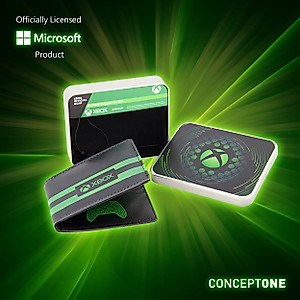 Concept One Microsoft Xbox Bifold Wallet, Slim Wallet with Decorative Tin for Men and Women, Multi
