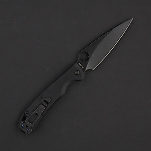 Generic Zhalo EDC folding knife by Daggerr (Black handle and black stonewash blade), FM02-2BKBW