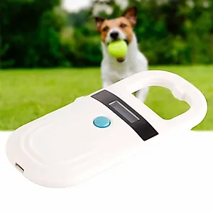 Microchip Reader, Pet Microchip Scanner with 0.91 Inch High Brightness OLED Display, Universal Handheld Animal Chip Reader, Pet ID Microchip Scanner, for Animal Tracking