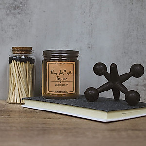 Best Friend Gift - Thou Shall Not Try Me Mood 24:7 - Candle, Mom Gift, Friendship Gifts for Women, Birthday Gifts, Funny Gifts, Long Distance, BFF, Funny Candle, Scented Soy 7 oz Candle, Mother's Day