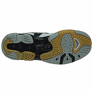 Mizuno Women's Wave Tornado 8 Volleyball Shoe,White/Black,11.5 M US